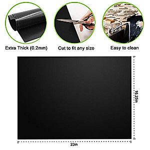 Nonstick Oven Liner for Bottom of Electric,Gas,Toaster & Microwave Ovens -500 Degree Reusable Oven Protector Liner -Extra Thick/Heavy Duty/Easy to Clean Non stick Oven Mat Set (3) By Sunrich