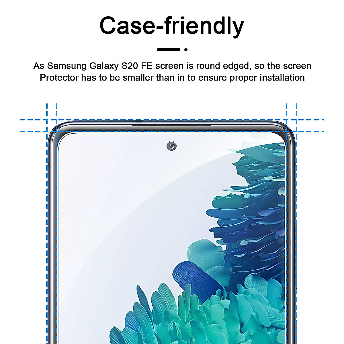 Coolpow 【3+3 Pack】 Designed for Samsung Galaxy S20 FE 5G Screen Protector Tempered Glass, with 3Pack Camera Lens Protector [Easy Installation] [Anti-Scratch]