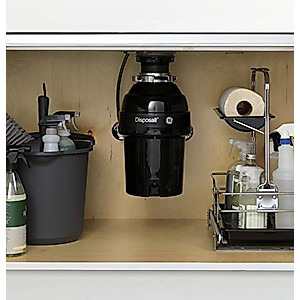 GE Continuous Feed Garbage Disposal, 3/4 Horsepower & 2,700+ RPM, Good for Grinding: Small Bones, Vegetable Peels, & Fruit Pits, Easy Install Kit Included, Non-Corded, GFC720N