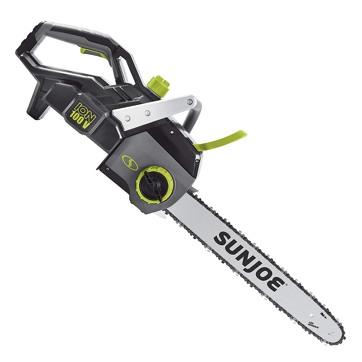 Sun Joe iON100V-18CS-CT 18-Inch 100-Volt Brushless Lithium-iON Cordless Handheld Chain Saw, Tool Only