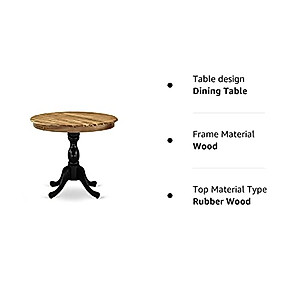 East West Furniture Dining Table, 36x36 Inch, AMT-ANB-TP