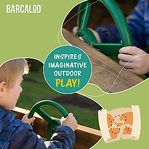 Barcaloo Playground Equipment Steering Wheel, Jungle Gym Accessory for Backyard Swing Set, Driving Wheel for Kids, Easily Mounted on Any Wall Panel, Swing Set Steering Wheel for Toddler