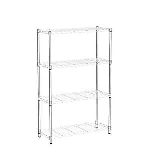 HCY 4-Tier, Shelf Heavy Duty, Shelving Unit NSF Height Adjustable Metal Storage Rack for Laundry Bathroom Kitchen Garage Pantry Organization 1000 LBS Capacity -14''x36''x54'' (Chrome)