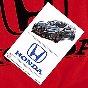 Honda Auto Logo Red T Shirt & Stickers (Large)
