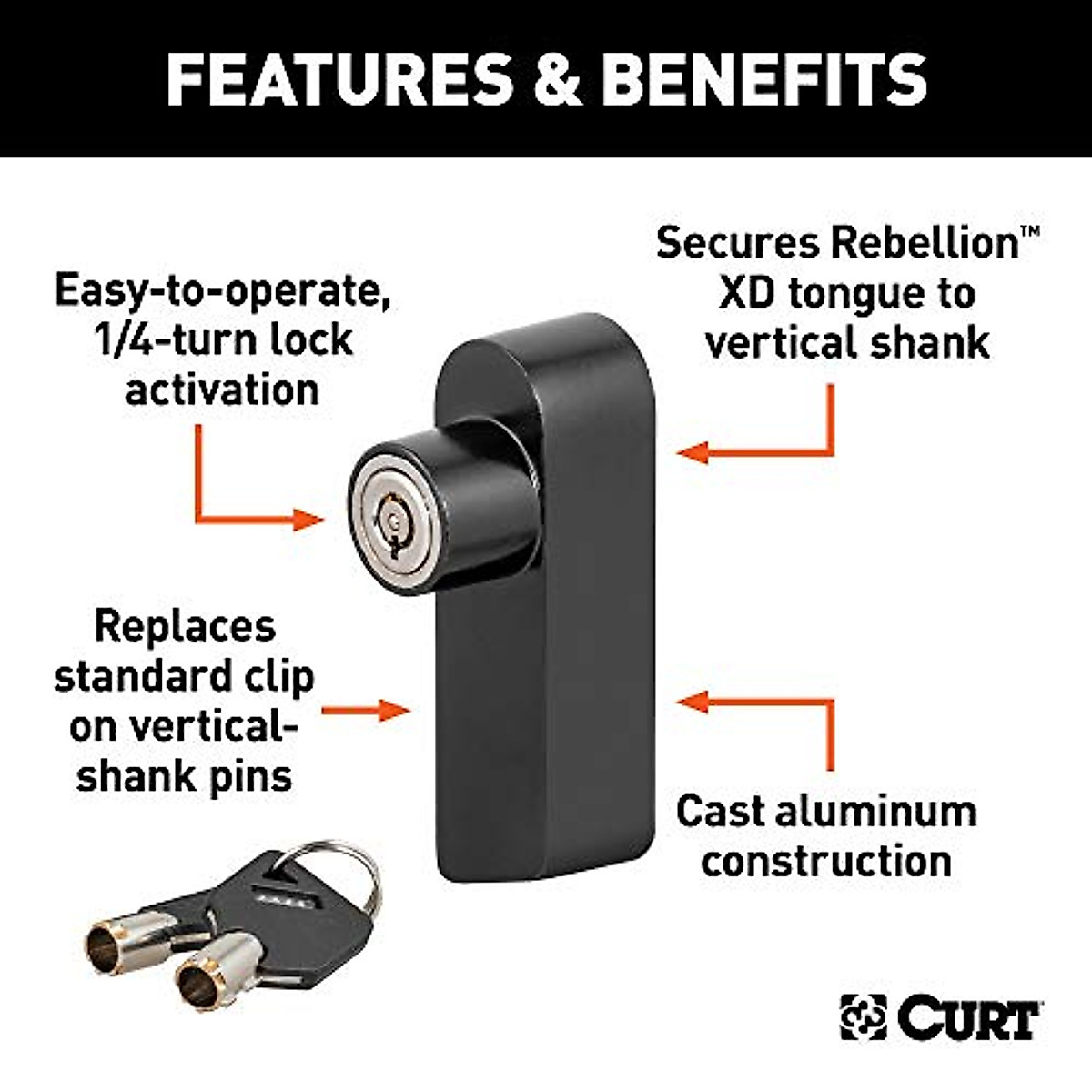 CURT 45938 Rebellion XD Tongue Lock
