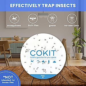 COKIT 12-Pack Glue Pads for Flying Insect Traps, Sticky Glue Boards Refill for Gnats, Mosquitoes, and Fruit Fly Catchers, Indoor Replacement Cards (4.0 Inches)