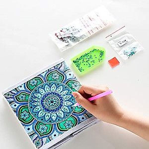 JGA JOGGING ARM Storage Cubes Baskets DIY Diamond Painting Kits Folding Container Storage with Mandala Flowers Art Craft Diamond Embroidery Paintings Great for Home Drawer Organizers and Storage