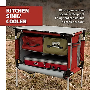 Camp Chef Sherpa Table & Organizer - Camping Storage for Outdoor Cooking & Camping Gear - Aluminum Table Top