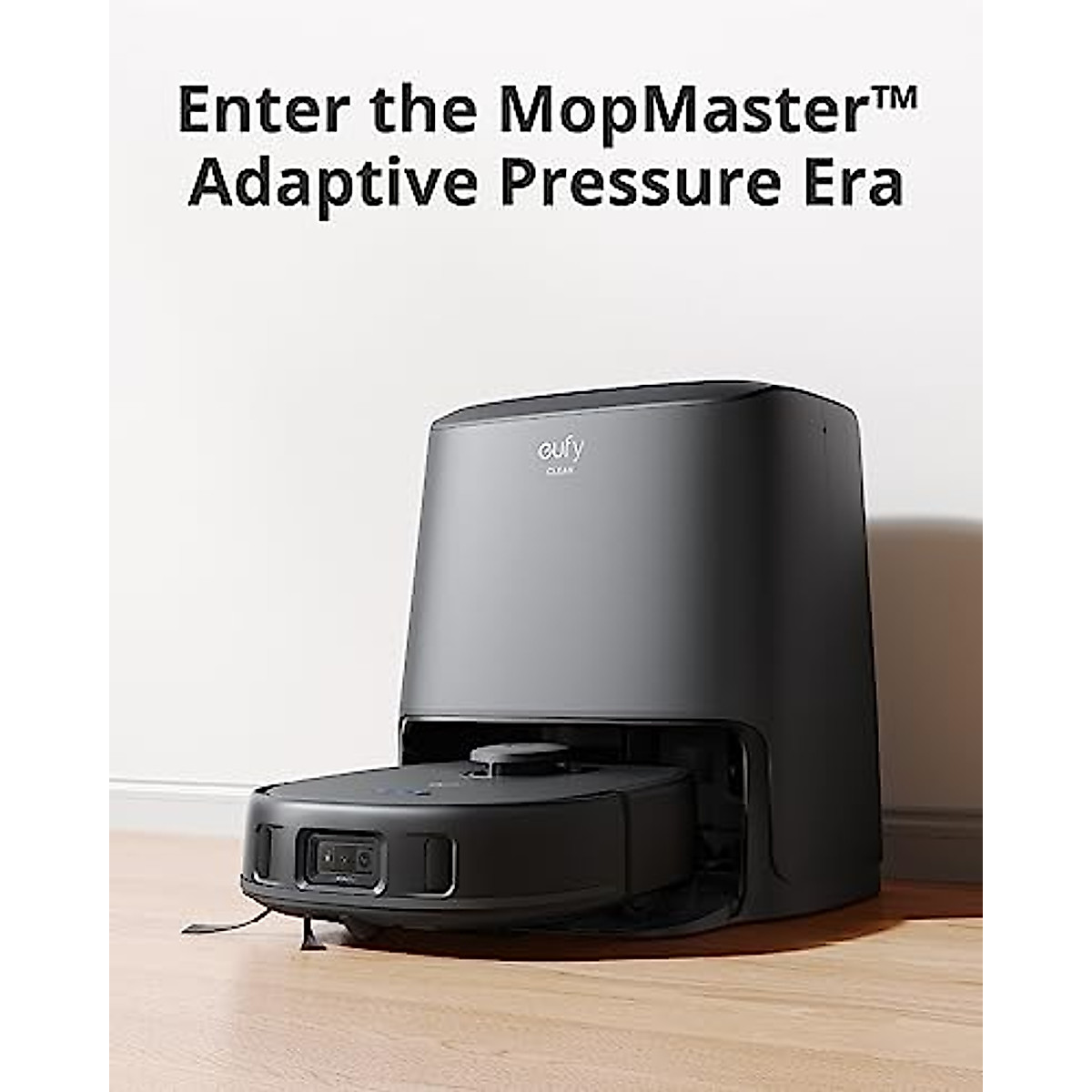 eufy Clean X9 Pro CleanerBot with MopMaster™ Adaptive Pressure Cleaning, 2 Rotating Mops, Carpet Detection with 12 mm Auto-Lifting Mops, Auto-Clean Station, 5,500 Pa Suction, and AI OBS