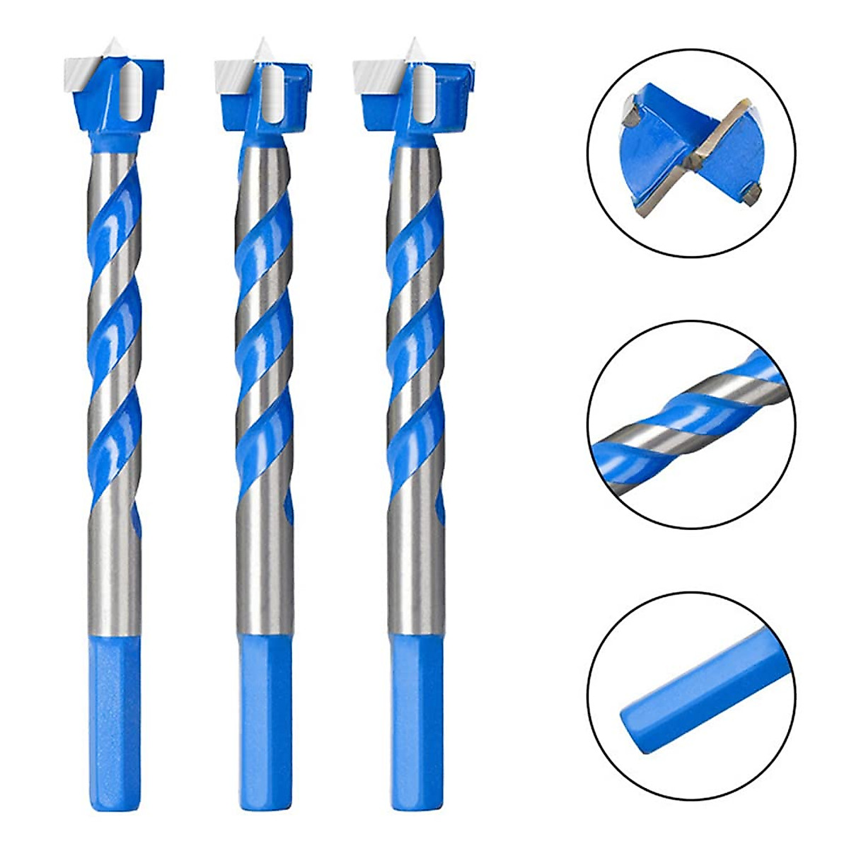 Hegebeck Forstner Drill Bits 7/8" Woodworking Hole Saw Boring Drill Bits Carbide Wood Drilling Cutter with 1/3inch Hex Handle for Wood Plastic Plywood 1 Pcs