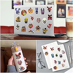 FNAF Stickers 100PCS 5 Nights at Freddy's,fnf,Freddy,Five Nights at Freddy's Stickers,Freddy Fazbear,FNAF Merch Gift for Teens/Kids