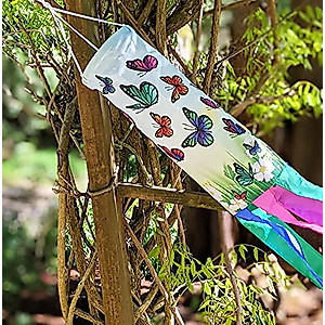 Madrona Brands Butterfly Windsock | Durable Outdoor Hanging Decoration | Yard, Garden, Patio, Lawn and More | 60 Inch