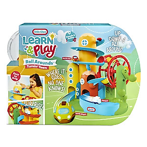 Little Tikes Learn & Play Roll Arounds Turnin' Town, Including 3 Toy Cars and Playset, Sounds & Music, Slide & Turn-Birthday Gifts for Kids, Toddler Toys for Boys and Girls Ages 18 months 1 2 3+ Years