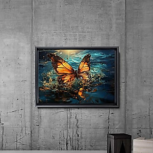Abstract Painting Buy Canvas Wall Art, Butterfly Painting Art, Butterfly canvas, bedroom Butterfly wall art,Watercolor abstract Butterfly canvas painting