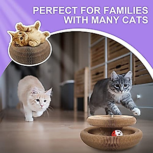 PetHse Magic Organ Cat Scratching Board, Interactive Scratch Pad Cat Toy with Toy Bell Ball