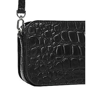 Liebeskind Berlin Luka Crossbody Kroko, Black