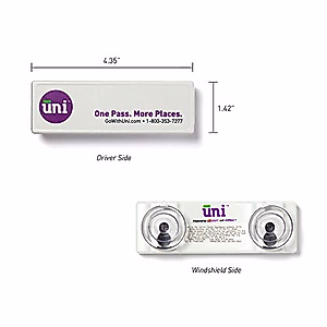 Uni Prepaid Portable Toll Pass, Automatic Payment for Nonstop Travel Through 19 States