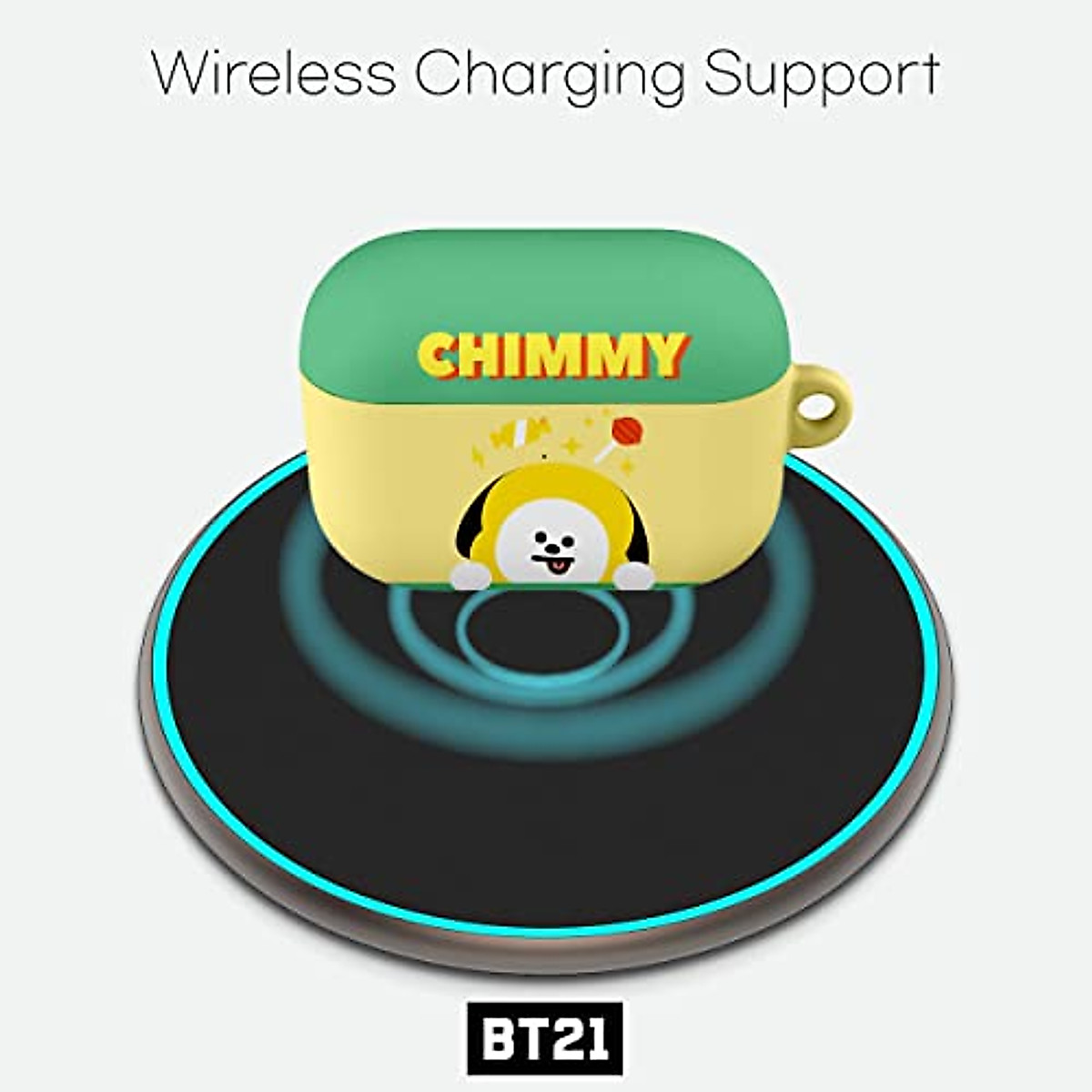 BT21 Official Merchandise Designed for Airpods Pro Case Cover Protective Hard Case with Keychain for Airpods Pro Case - CHIMMY