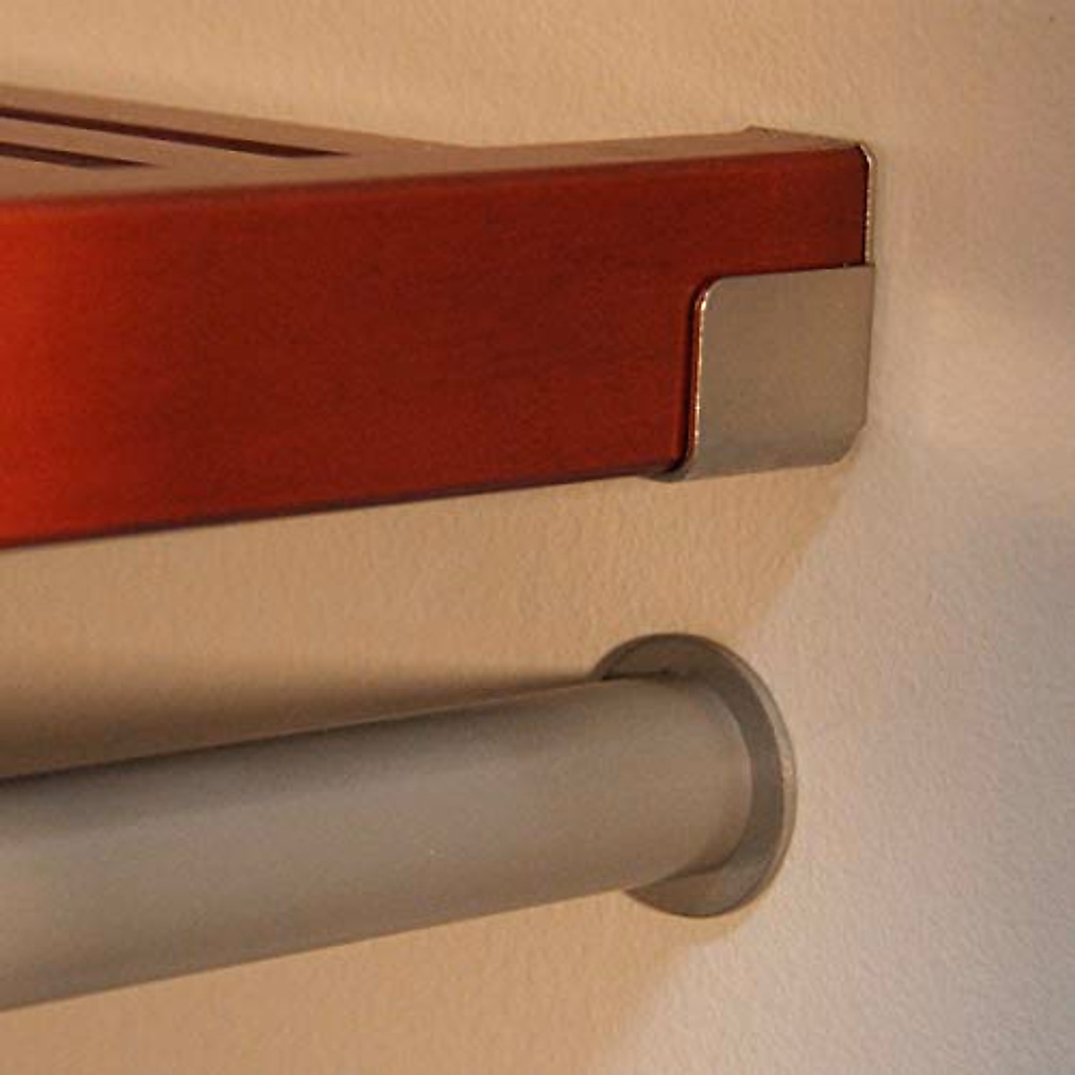 John Louis Home 12in. Deep Solid Wood Closet Organizer with 3 Drawers (6in. Deep) - Red Mahogany Finish