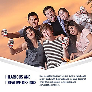 Beersy Silicone Sleeve Beer Can Cover - Insulated Can Sleeve - Novelty Disguise for Outdoor Events, Golf, Parties, Concerts,Tailgates - Hide a Beer to Look Like Soda, Fits 12 oz (Wellness Disguise)