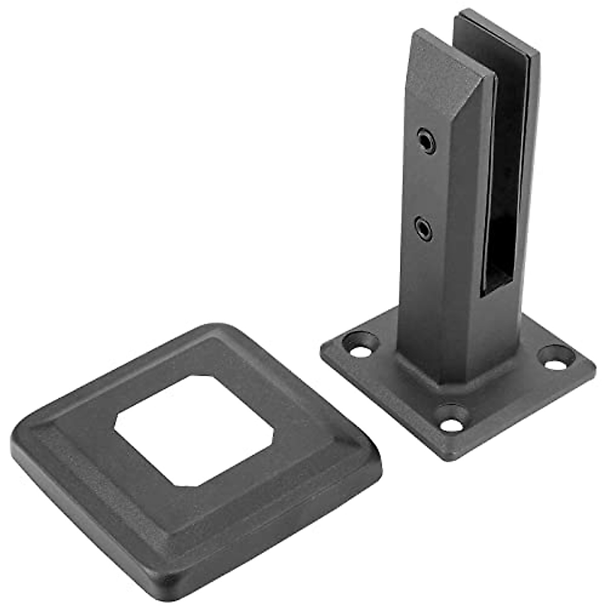 HEIHAK 2 Pack Glass Fence Clamp, Stainless Steel Glass Spigots Pool Railing Clamp for Stairs Balcony Garden Deck Handrail, Suitable for 8-12 mm Glass