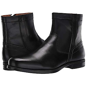 Florsheim Men's Medfield Plain Toe Zip Boot Fashion, Black, 14 Wide