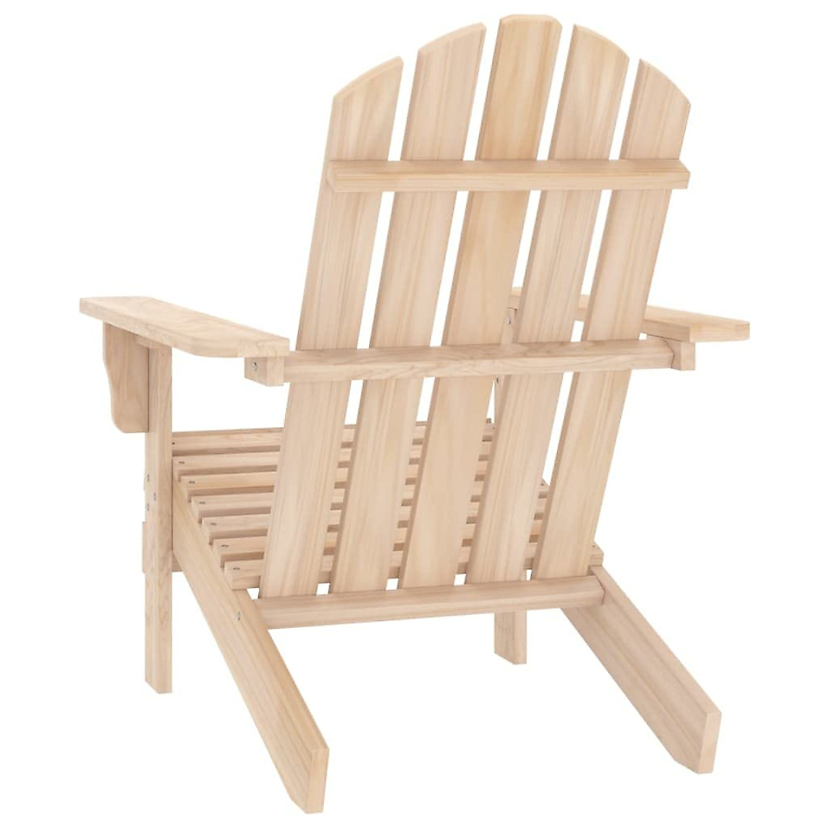 Tidyard Patio Adirondack Chair Solid Fir Wood Outdoor Fire Pit Chair Wooden Garden Armchair for Porch Pool Lawn Deck Backyard Balcony Outdoor