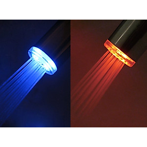 LDR Industries 530 2165TL LED Faucet Aerator Red to Blue Temperature Indicator Light for Hot or Cold, Chrome, 55/64"-15/16" x 27