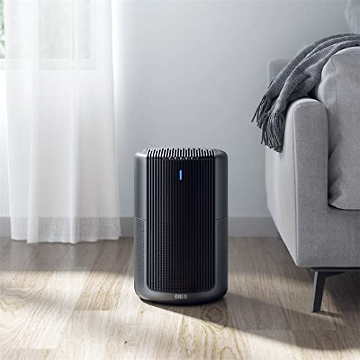 Dreo Air Purifiers Macro Pro, True HEPA Filter, Up to 1358ft² Coverage, 20dB Low Noise, PM2.5 Sensor, 6 Modes, 360 Filtration Cleaner Remove 99.985% Dust Smoke Pollen, Black