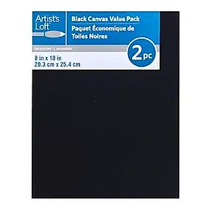 Artist's Loft Canvas 2pc Value Pack 8 x 10 in (Black)