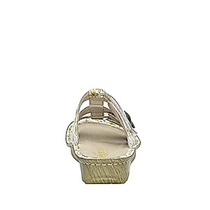 Alegria Womens Viera Daffodil Leather Slide Sandal 8-8.5 M US