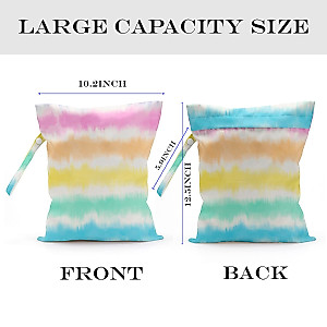 zcyxuuw 2 Pcs Wet Bag, Wet Dry Bag, Wet Bag for Swimsuit, Travel, Beach, Pool, Diapers, Dirty Yoga Gym Clothes, Toiletries, Makeup Bag, Eucalyptus Palm Leaves Print Tropical Plant Birthday Gift.