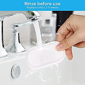 Cat Water Fountain Filters, 4 Pack Replacement Filters & Pre-Filter Sponges for 3.2L/108Oz & 67oz/2L Stainless Steel Pet Fountain, Drinkwell Carbon Filters for Automatic Cat Water Dispenser Water