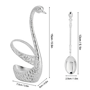 Stainless Steel Tableware Storage, Zinc Alloy Spoon Holder, Kitchen Utensils Room Decoration for Home(silver)