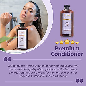 Botany Natural Conditioner for Normal to Dry Hair with Organic Argan Oil, Geranium, and Lavender - Vegan Conditioner for Women and Men SLS/SLES, Silicon, Paraben and Cruelty Free,17.6 oz