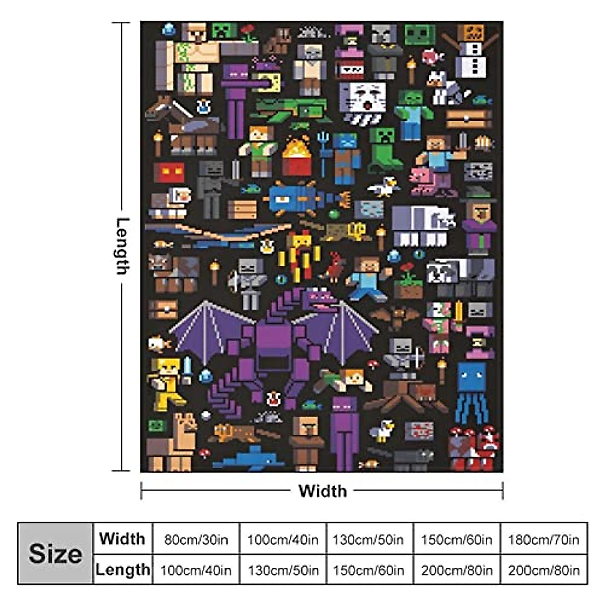 Game Blanket Soft Flannel Fleece Throw, Anime Fluffy Blanket All Season, Lightweight Blanket for Couch/Living Room/Sofa