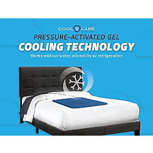 Cool Care Technologies Cooling Pad for Bed - Pressure Activated Gel Cooling Mattress Pad Provides Instant Cool Relief for 1 to 3 Hours- Place Cool Mat on Your Bed
