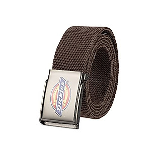 Dickies Men’s Cotton Web Belt with Military Logo Buckle