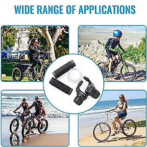 Gylbuz 3x7 Speed Bicycle Twist Shifter 21 Speed Bike Shift Lever and 1 Pair Non-Slip Rubber Handle Bar Grips for Mountain Bike, (GY-SFT70R7-set)