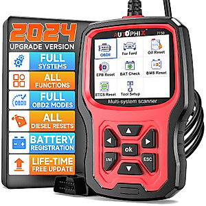 2024 Elite AUTOPHIX 7150 Full System Diagnostic Scan Tool Fit for Ford Lincoln Mercury All Function OBD2 Scanner with Engine ABS SRS SAS Oil EPB DPF TPMS Reset Code Reader Battery Registration Tool
