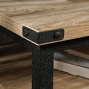 Sauder Steel River TV Stand with Doors, L: 60.24" x W: 19.09" x H: 29.72", Milled Mesquite Finish