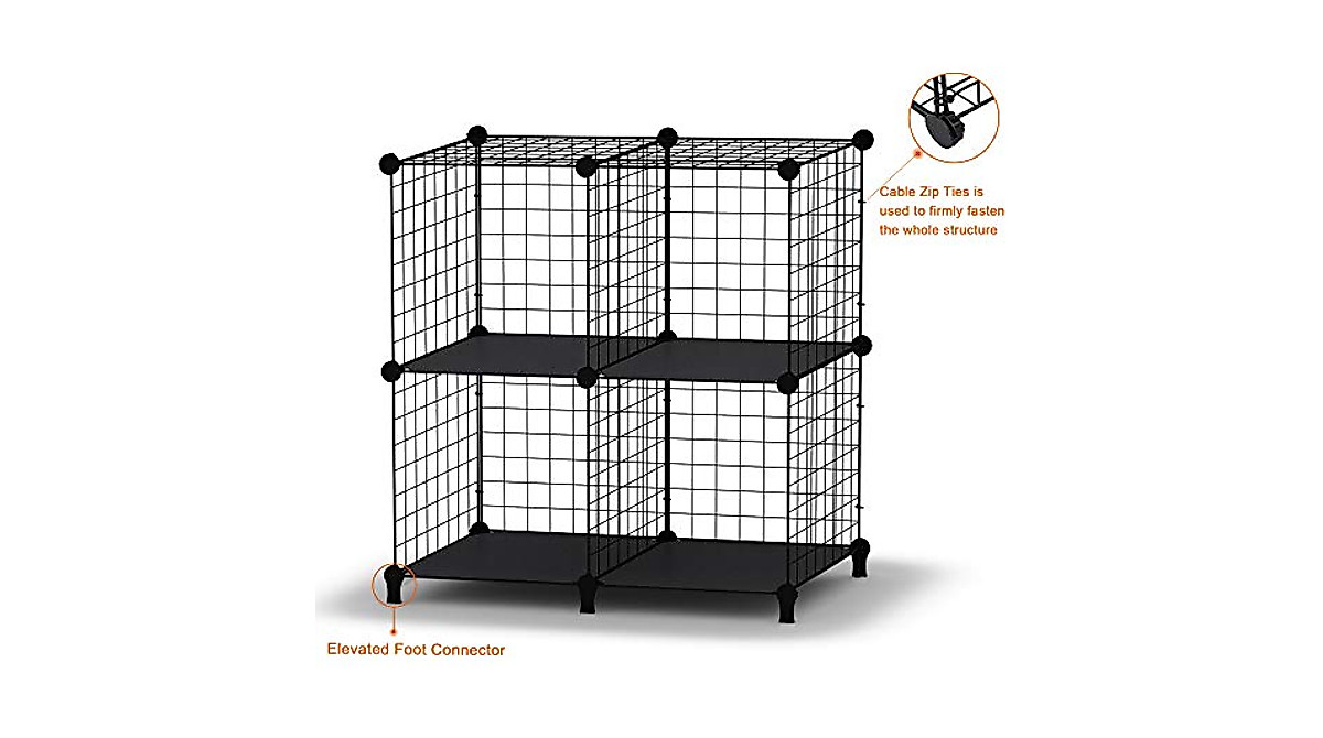 HOMIDEC Wire Cube Storage Shelves - Multi-Use DIY Bookcase & Organizer