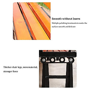 LASEVE Garden Benches, 3-Seater Wooden Outdoor Garden Bench,Cast Iron Frame Courtyard Patio Bench,Leisure Seat Park Bench with Backrest and Armrests,Weatherproof Porch Chair,for Lawn/Working Channel