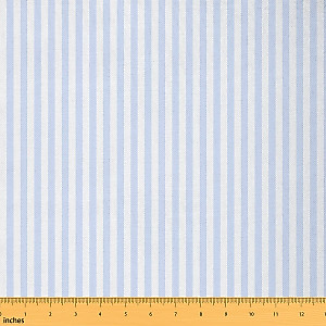Blue White Stripes Upholstery Fabric by The Yard,Modern Simple Style Striped Fabric by The Yard Sewing Supplies,Geometry Cute Fabric for Upholstery and Home Accents,1 Yard
