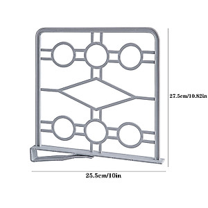3 Pack Plastic Shelf Dividers Multifunctional Wardrobe Closet Shelf Separator Organizer For Wood Closets Snap Clamp 1 (White, One Size)