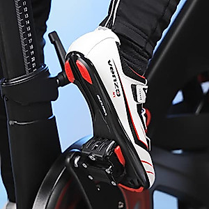 Venzo Bicycle Men's Road Cycling Riding Shoes - 3 Straps - Compatible with Look Delta & for Shimano SPD-SL - Perfect for Road Racing Bikes - White - 10.5 US Men