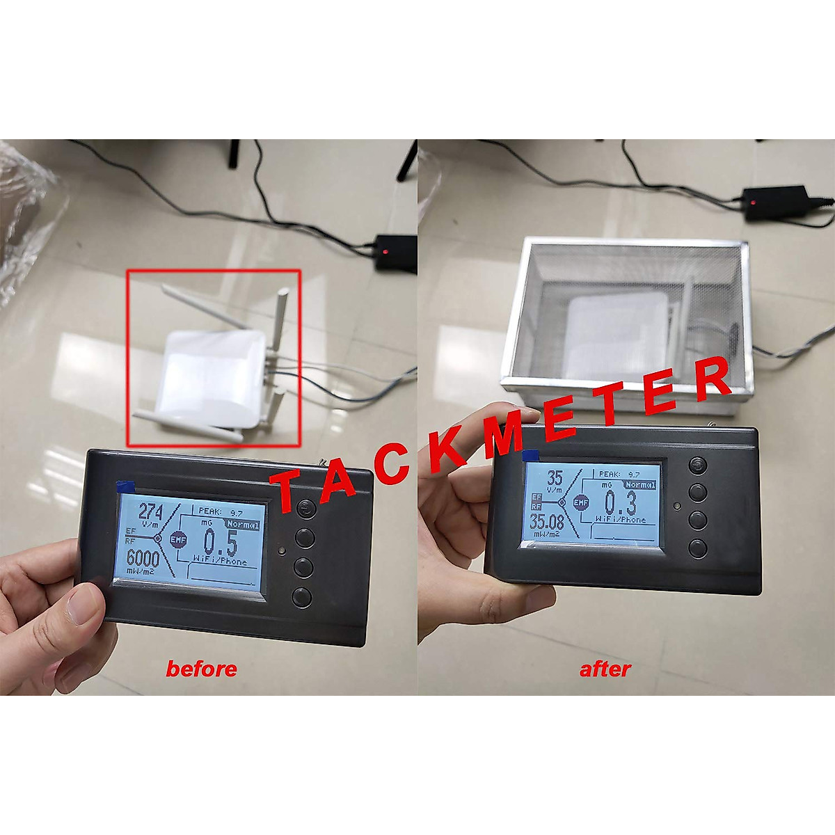 TACKMETER Large WiFi Router Cover RF EMF Protection Radiation Shield 12x9x4 inches for WiFi Router Modem,Blocks 5G