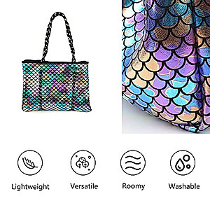 FLYMEI Women Tote Bags, Neoprene Tote Bag Large Women Shoulder Bag Beach Tote Bag with Handbags, Gym Totes/Diaper Bag for Mom