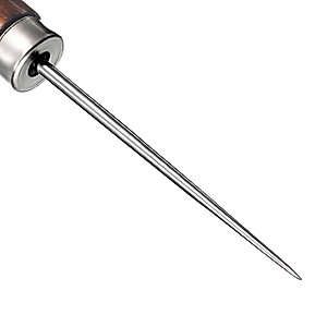 4 Pack Awl Tool Gourd Shape Wooden Handle Scratch Awl Tool Pin Punching for Leather Craft Cloth Pouch Hole DIY Handmade Maker Tool