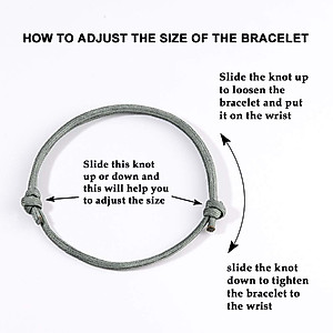 VU100 Friendship Braided Woven Bracelets Gifts for Women Men Best Friends Handmade String Rope Boho Relationship Bracelets Birthday Gifts (8 PCS)